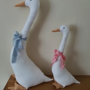 Medium Sized Mr Goose. Handmade Linen Goose. Home Decor and Gift Idea ...