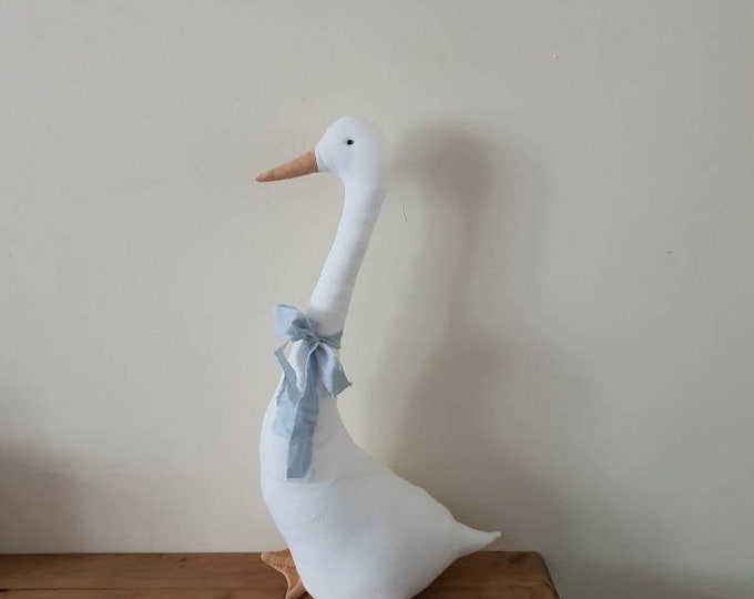 Mr Goose. Handmade Linen Goose. Home Decor or Gift Idea. Large Goose - Etsy