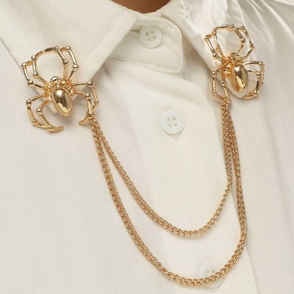 Brooch With Chain - Etsy