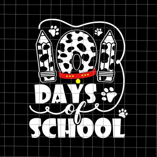 101 Days of School Dalmatian Dog Svg 101 Days Smarter Svg - Etsy