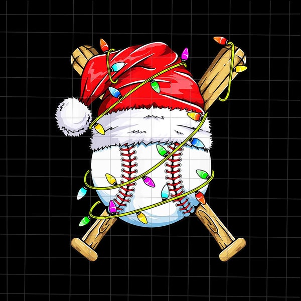 Baseball Santa Christmas Png - Etsy
