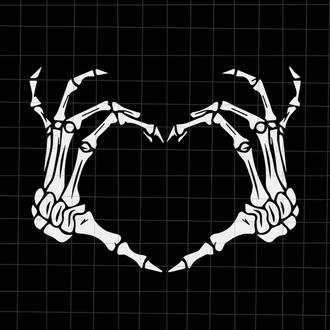 Skeleton Hand Heart Halloween Svg Skeletons Hand Halloween - Etsy