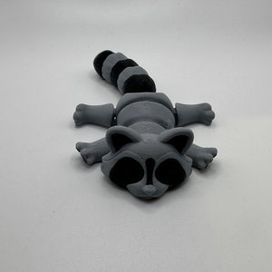 Trash Panda 3D Printed, Articulated Raccoon Figurine, Optional Marble ...