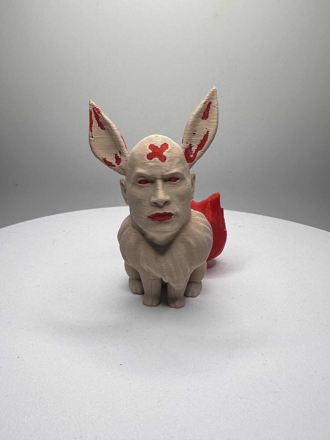 Demon Eevee Rock 3D Printed, Evil Eevee Rock Figurine - Etsy