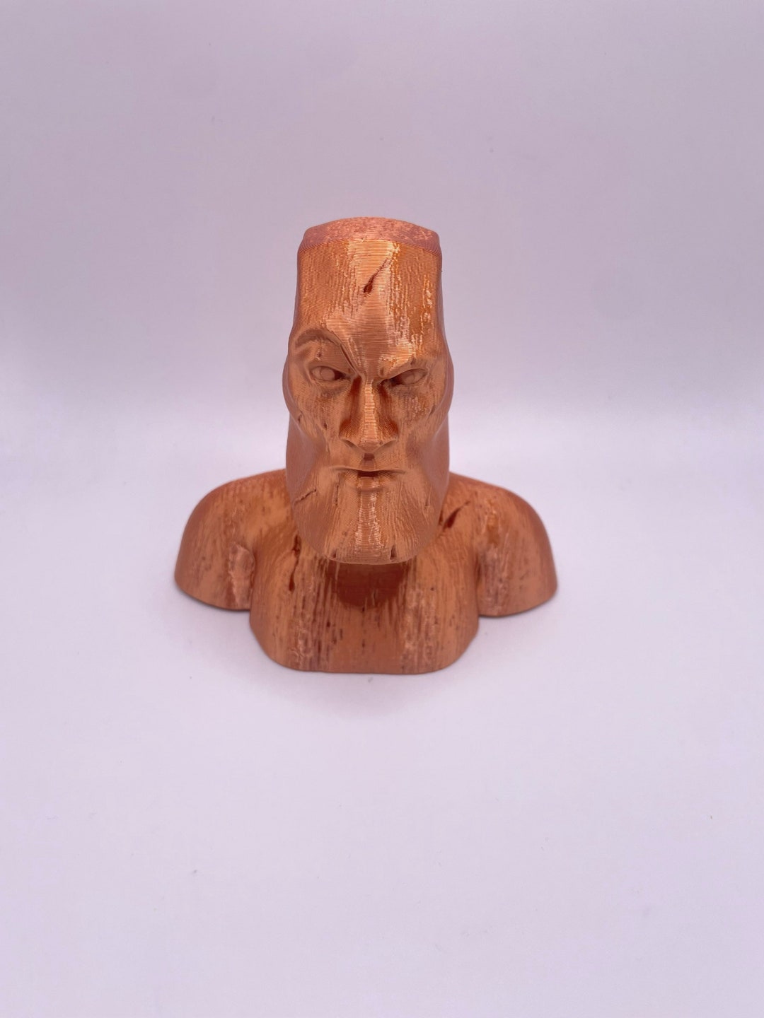 The Rock Moai Statue 3D Printed Wood Style Version Tabletop - Etsy