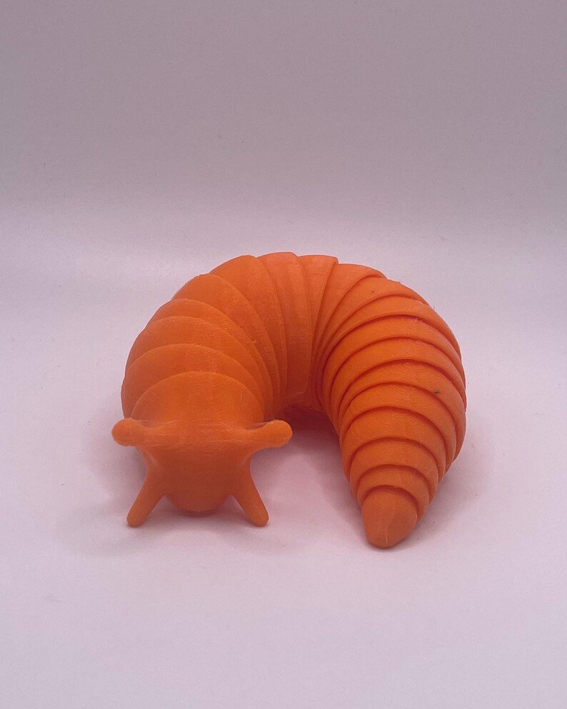 Friendly Articulated Slug 3D Printed Slinky Slug Back to - Etsy
