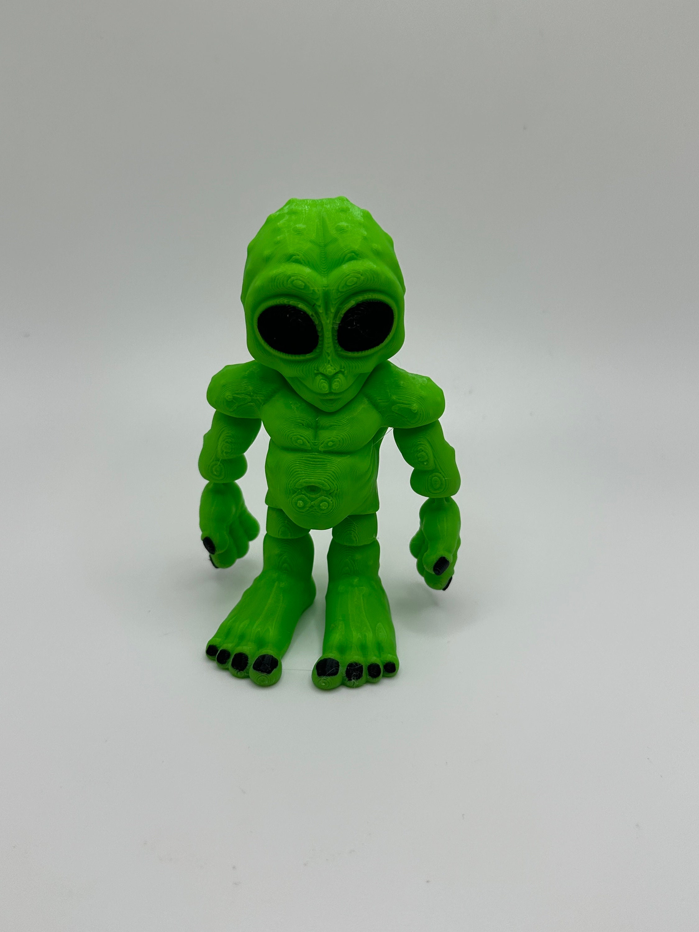 Flexi Alien Figurine 3D Printed, Mini Extraterrestrial Toy, Optional ...