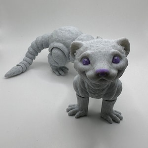 Flexi Marble Ferret Figurine 3D Printed, Jumbo Ferret Home Decor ...