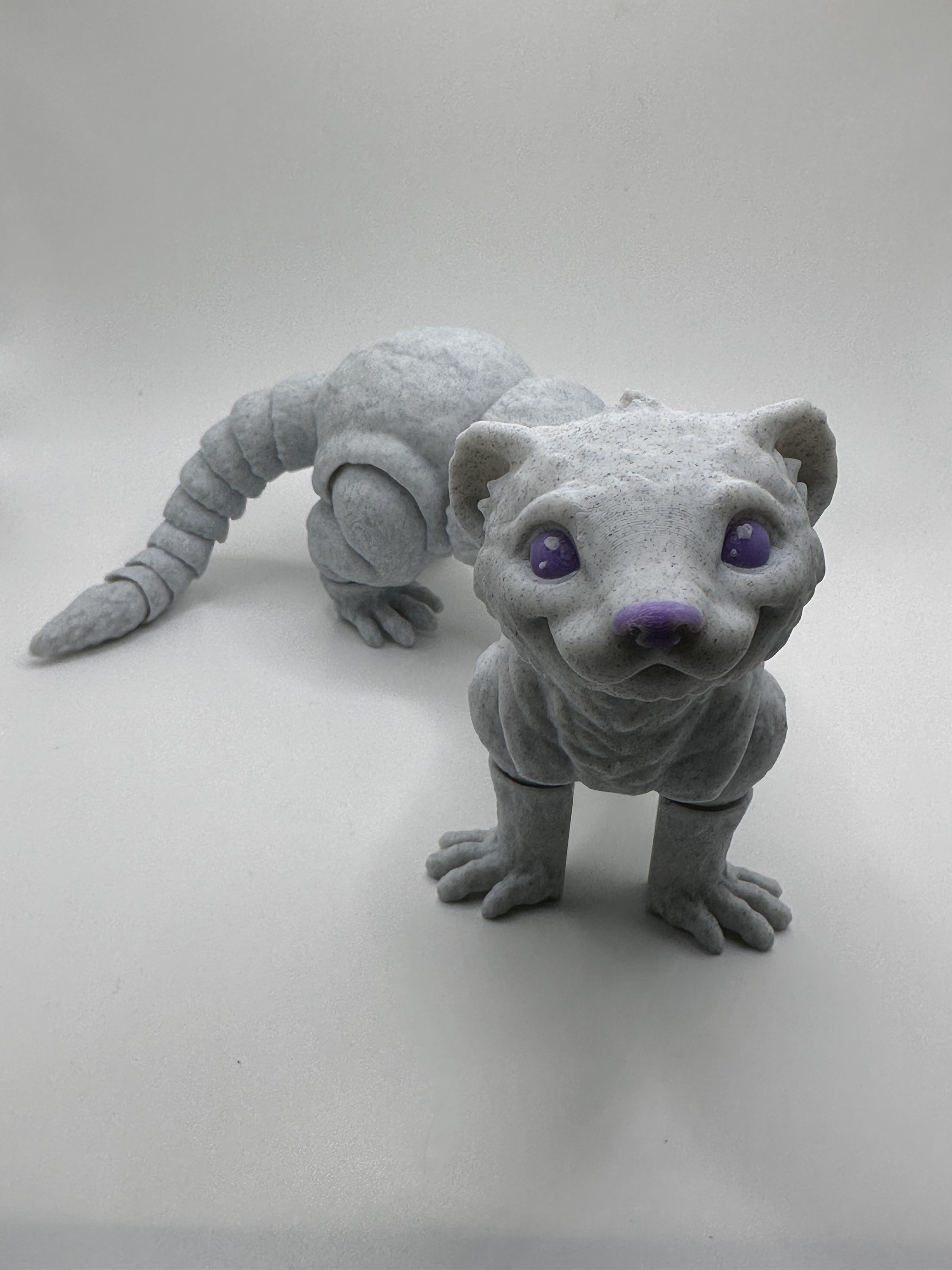 Flexi Marble Ferret Figurine 3D Printed, Jumbo Ferret Home Decor ...