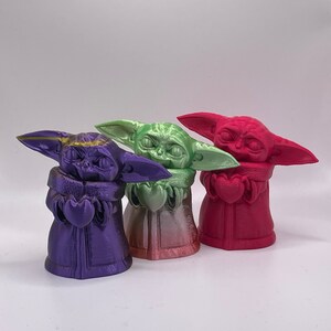 Baby Grogu Holding Heart 3D Printed - Etsy