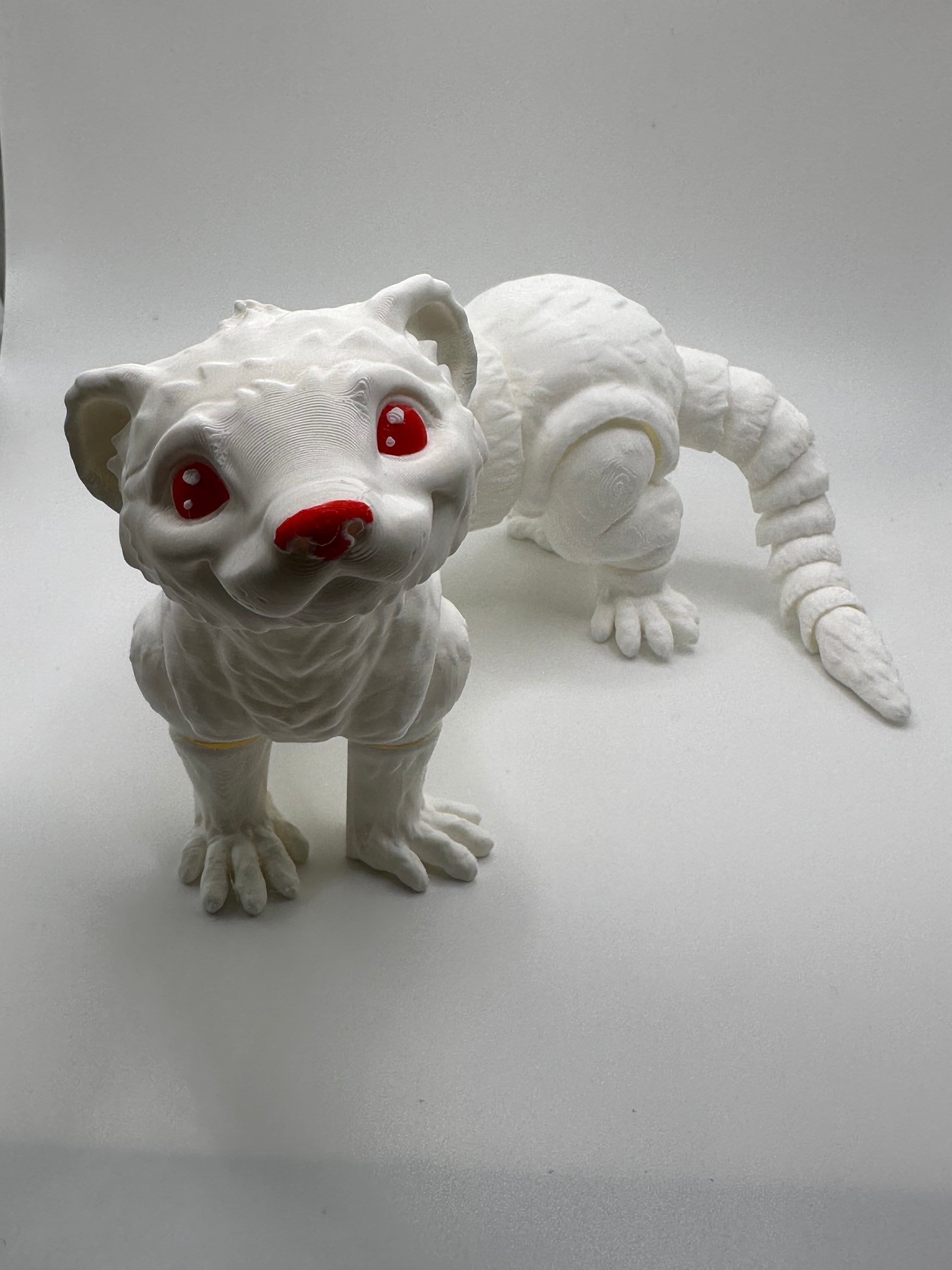 Flexi Albino Ferret Figurine 3D Printed, Jumbo Ferret Home Decor ...