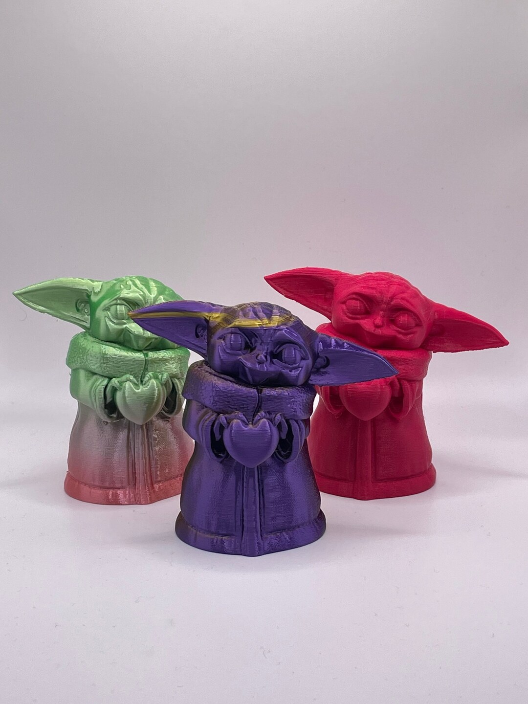 Baby Grogu Holding Heart 3D Printed - Etsy