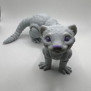 Flexi Marble Ferret Figurine 3D Printed, Jumbo Ferret Home Decor ...