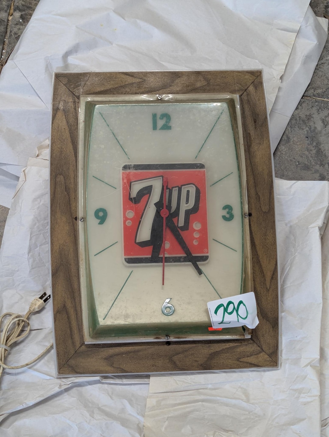 Vintage 7UP Advertising Wall Clock – Wood Frame (untested) - Etsy