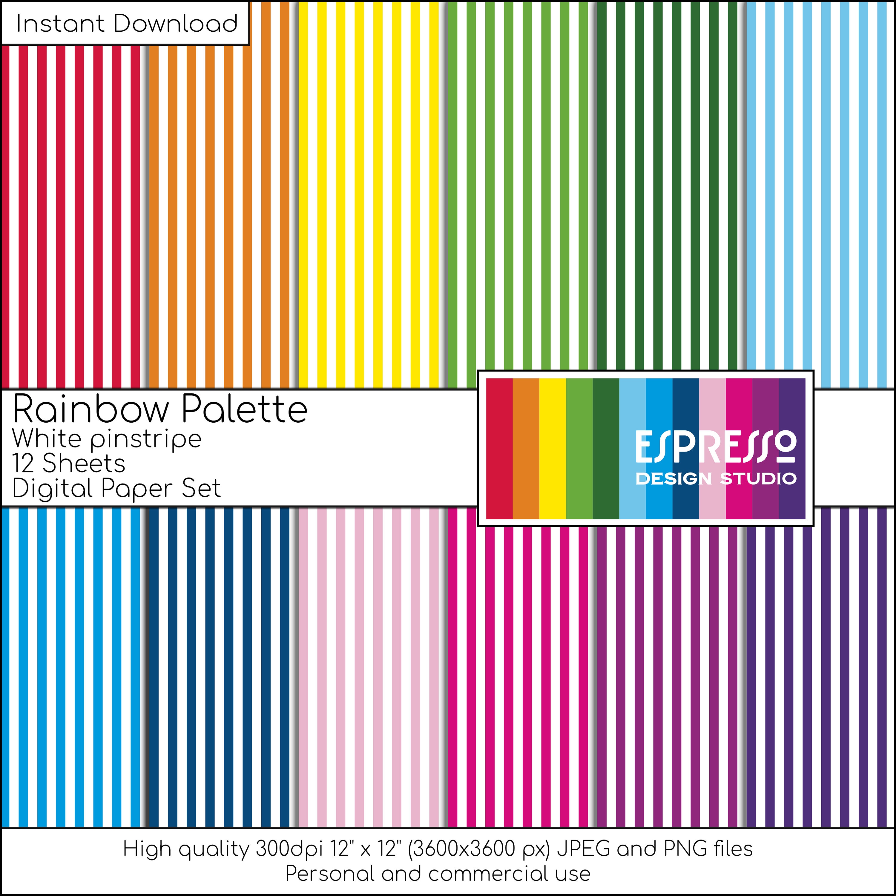 Gift Wrap / Wrapping Paper / Digital Paper / Stripes / Instant Download ...