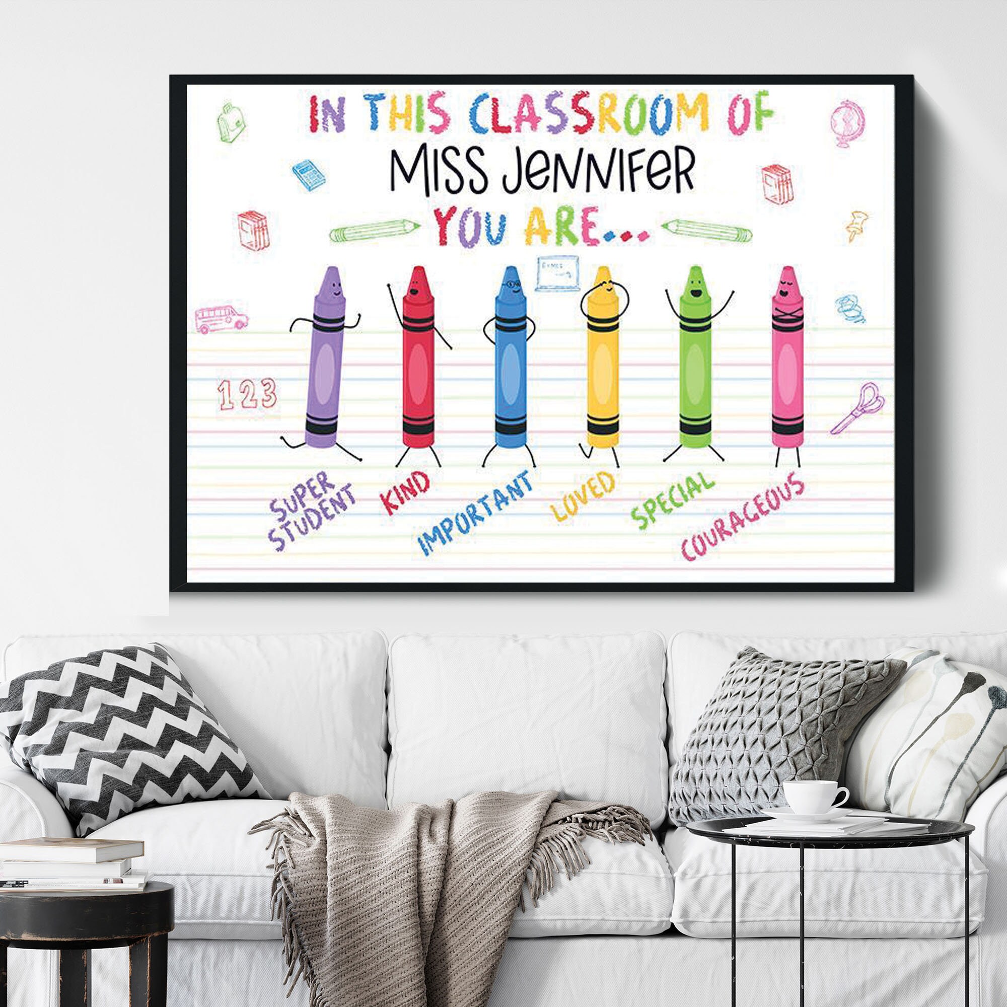 Personalized Teacher Classroom Decor In This Classroom Wall | Etsy