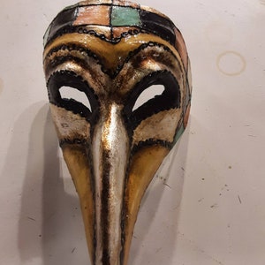 Venetian Turkish Nose Mask Plague Doctor Commedia Dell Arte in Macrame ...