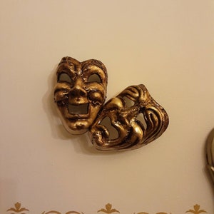 Tragic Mask Comic Mask, Tragicomic Mask Handmade in Papier-mâché, From ...