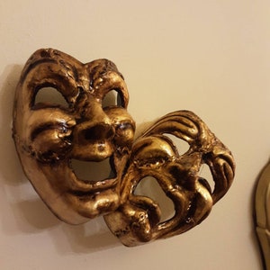Tragic Mask Comic Mask, Tragicomic Mask Handmade in Papier-mâché, From ...