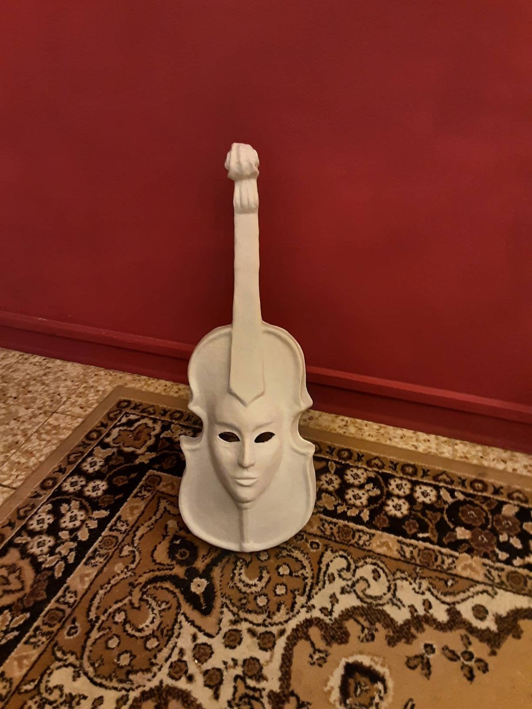 Original Venetian Violin Mask in Handmade Papier-mâché, Raw Base to ...