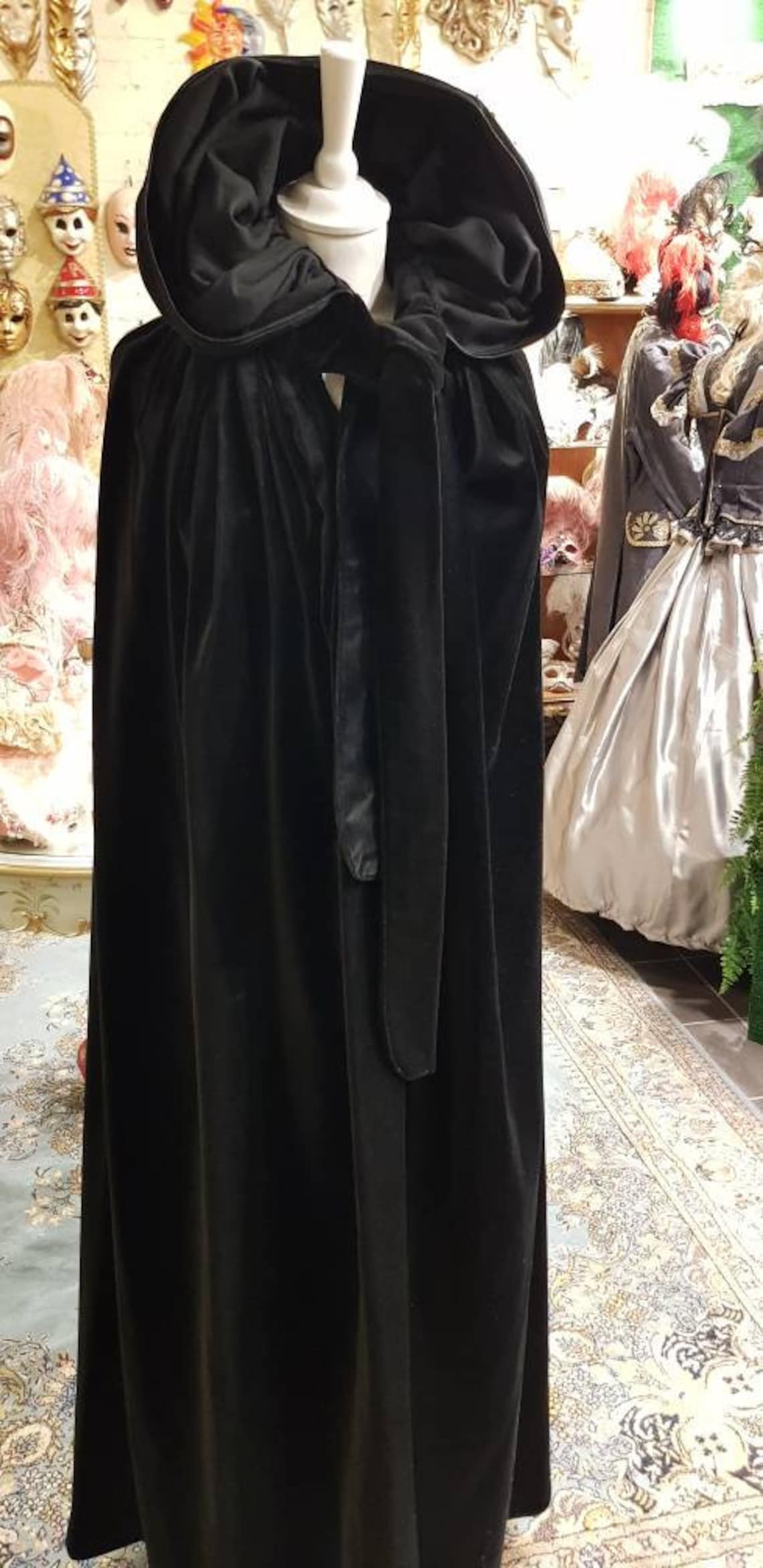 Domino cloak in very warm handmade velvet hand madevelvet | Etsy