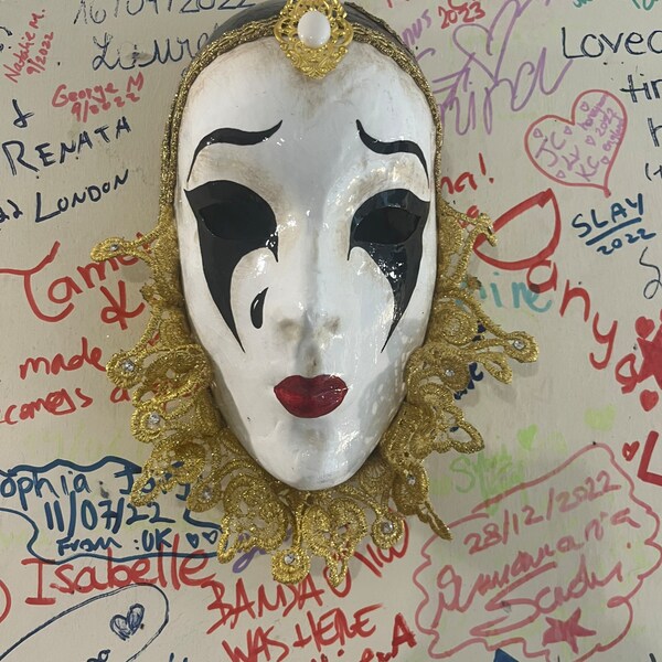 Pierrot Mask - Etsy