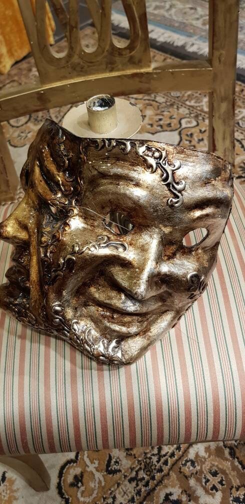 Venetian Tragicomic Double Mask of the Commedia Dell Arte in - Etsy Canada