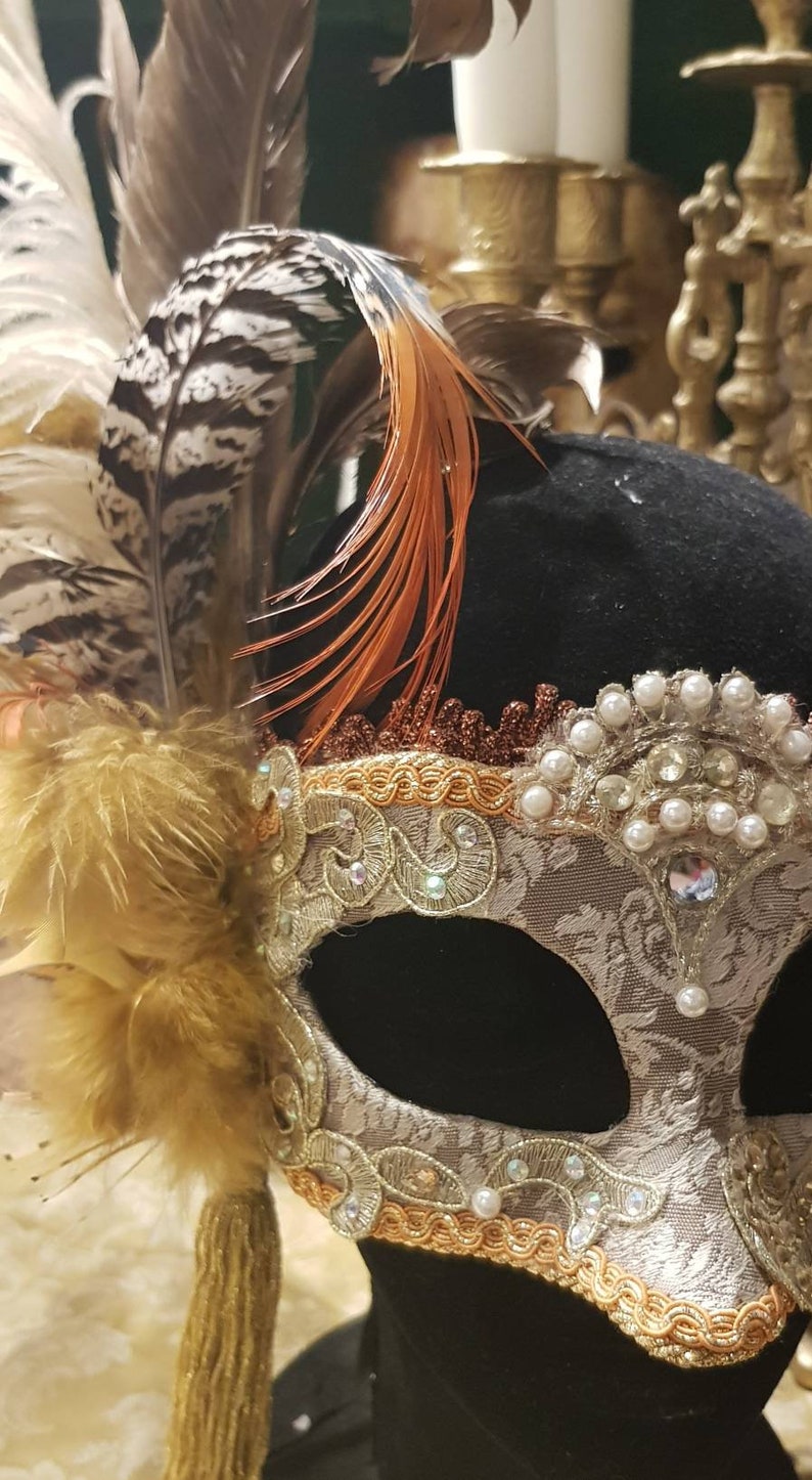 Original Dove masquerade mask inpesta decorated with velvet | Etsy