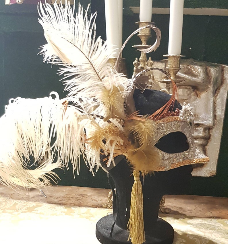 Original Dove masquerade mask inpesta decorated with velvet | Etsy
