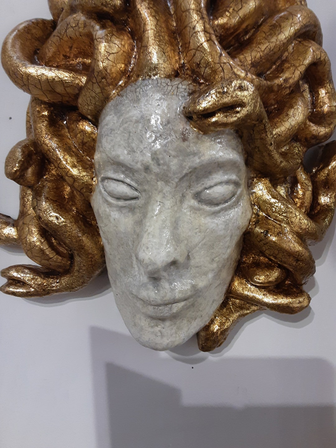 Venetian Medusa Mask Hand Painted Gold Leaf and Baroque - Etsy