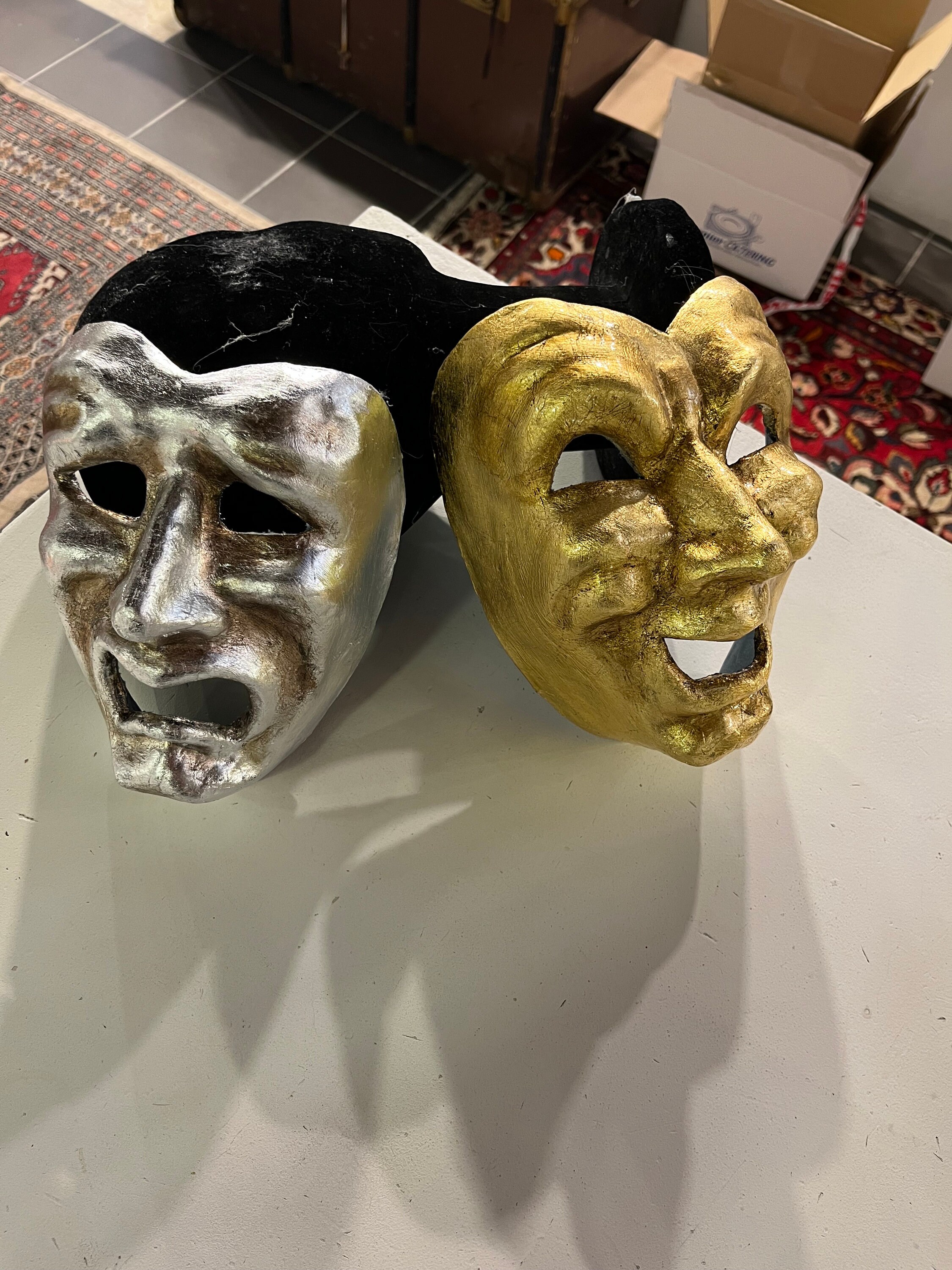 Tragic Mask Comic Mask, Tragicomic Mask Handmade in Papier-mâché, From ...