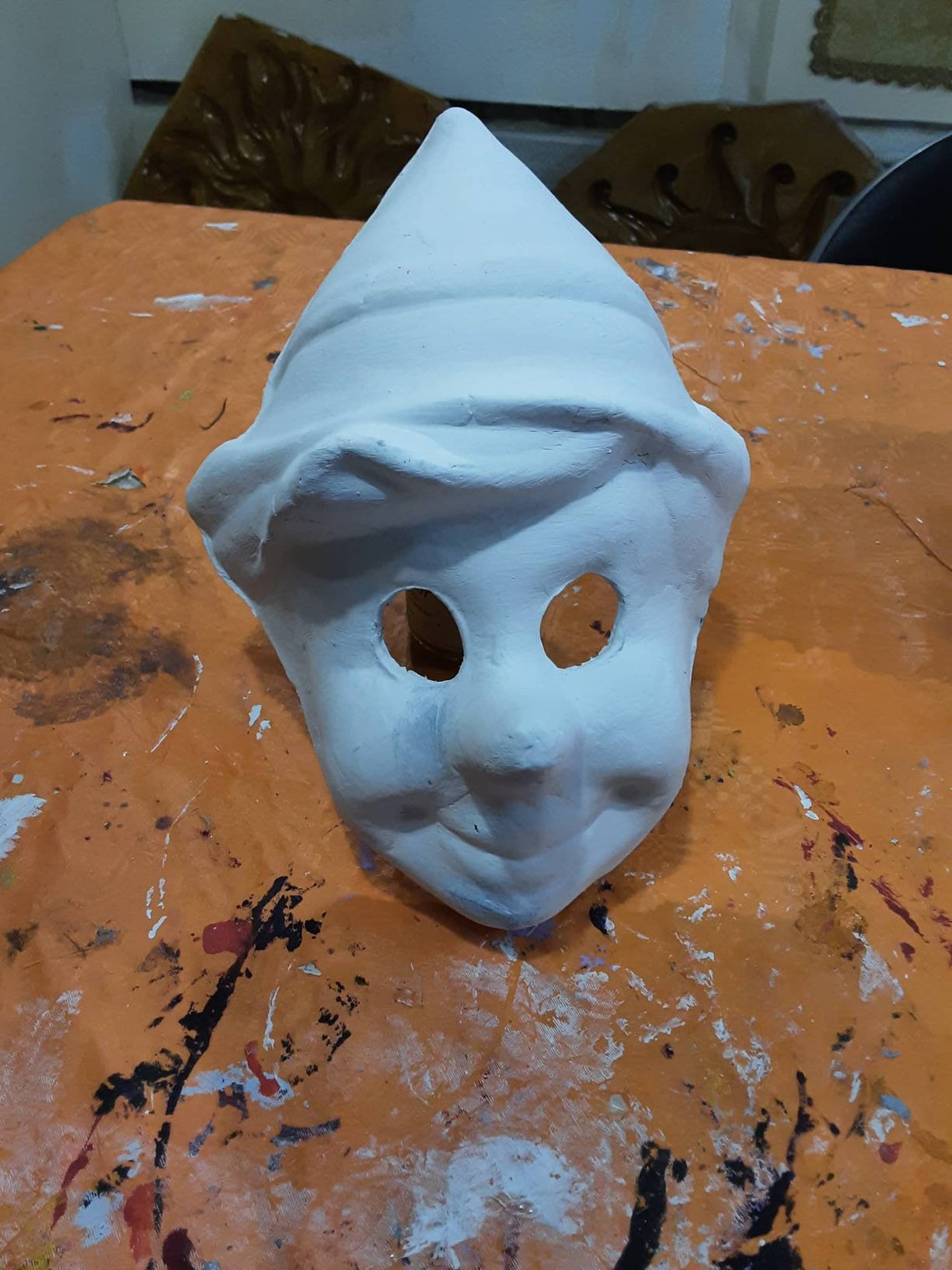 Pinocchio White Venetian Mask to Be Painted Inpesta Venetian | Etsy UK