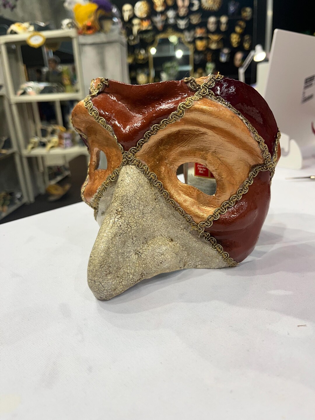 Venetian Mask Commedia Dell Arte Mask Nose Pantalone in Papier Mache ...