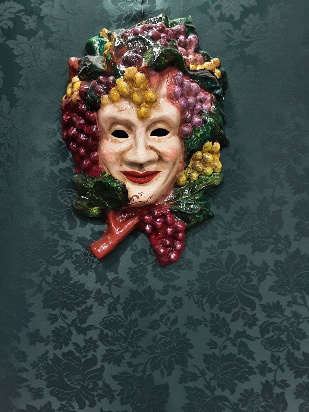 Original Venetian Mask Bacchus Large Size for Decoration in Handmade ...