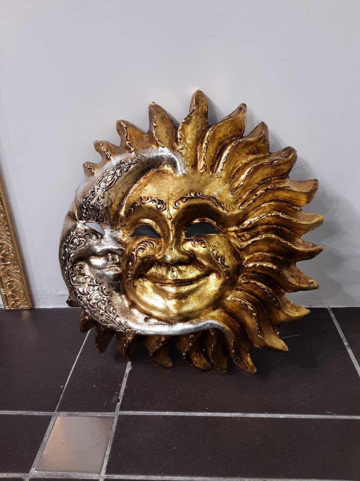 Sole Luna Venetian Mask in Steppedy Paper Handmade Medium - Etsy