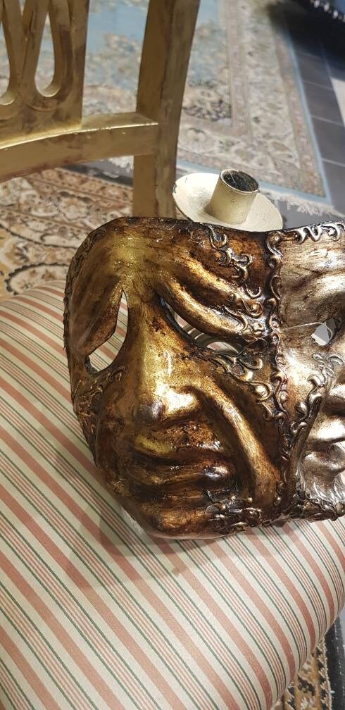 Venetian Tragicomic Double Mask of the Commedia Dell Arte in - Etsy Canada