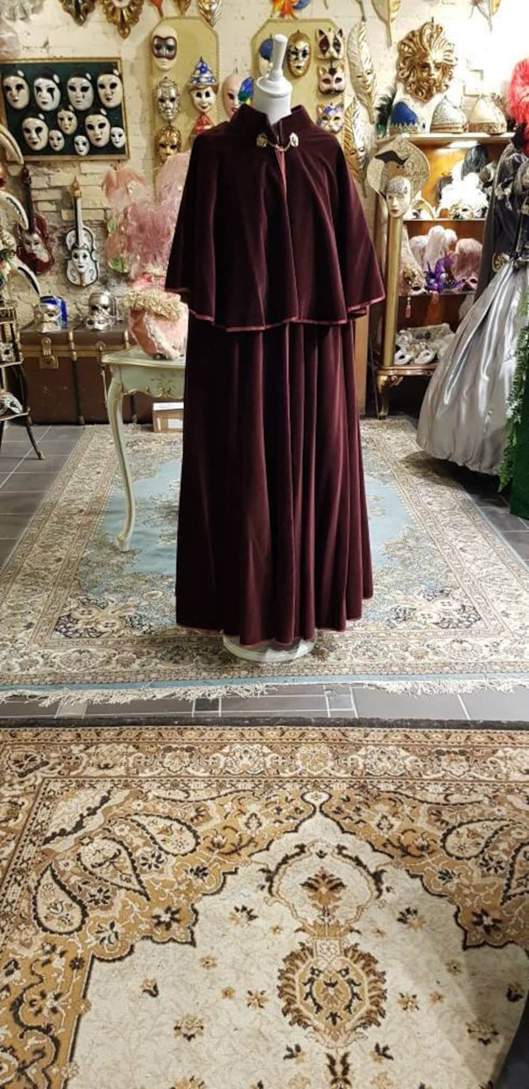 Original Venetian Tabarro Cloak, Handmade, Very Warm, Venetian Mask ...