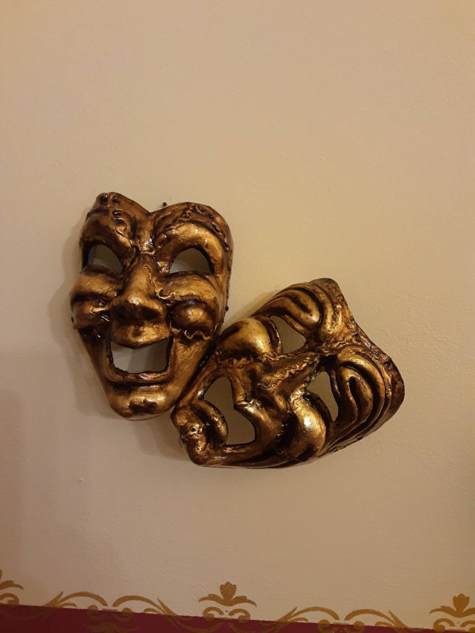 Tragic Mask Comic Mask, Tragicomic Mask Handmade in Paperweight, of the ...