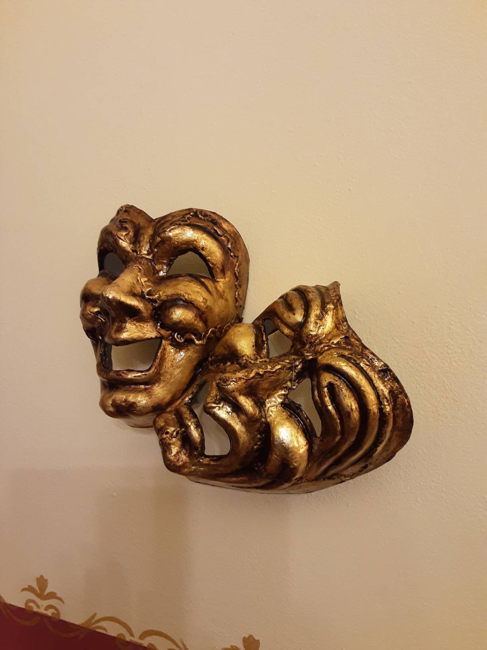 Tragic Mask Comic Mask Tragicomic Mask Handmade in - Etsy