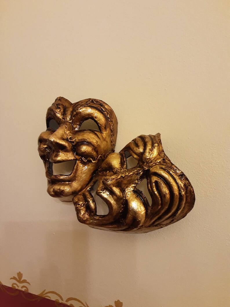Tragic Mask Comic Mask, Tragicomic Mask Handmade in Paperweight, of the ...