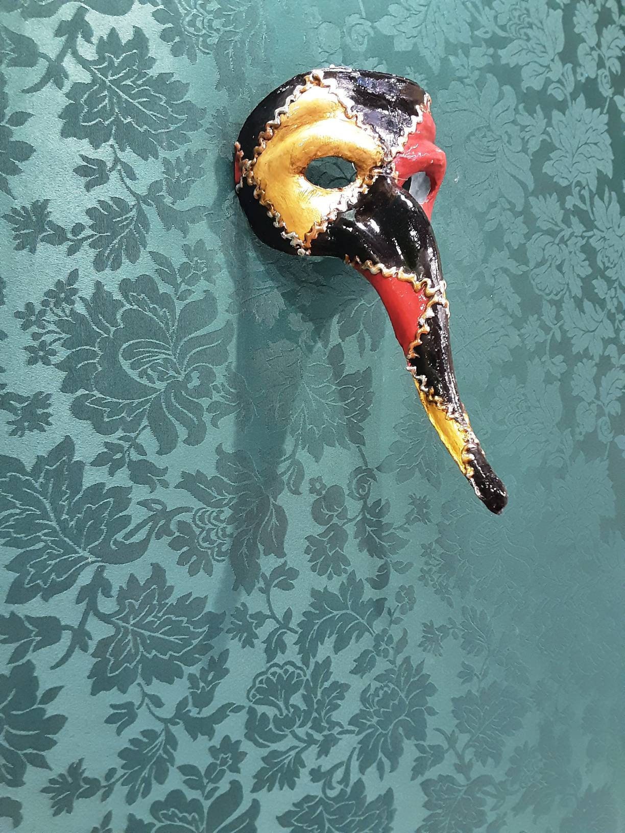 Scaramouche Nose Mask From the Commedia Dell Arte in - Etsy