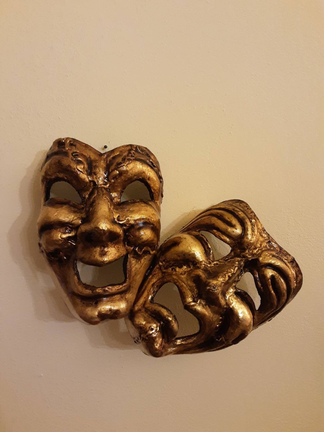 Tragic Mask Comic Mask, Tragicomic Mask Handmade in Paperweight, of the ...