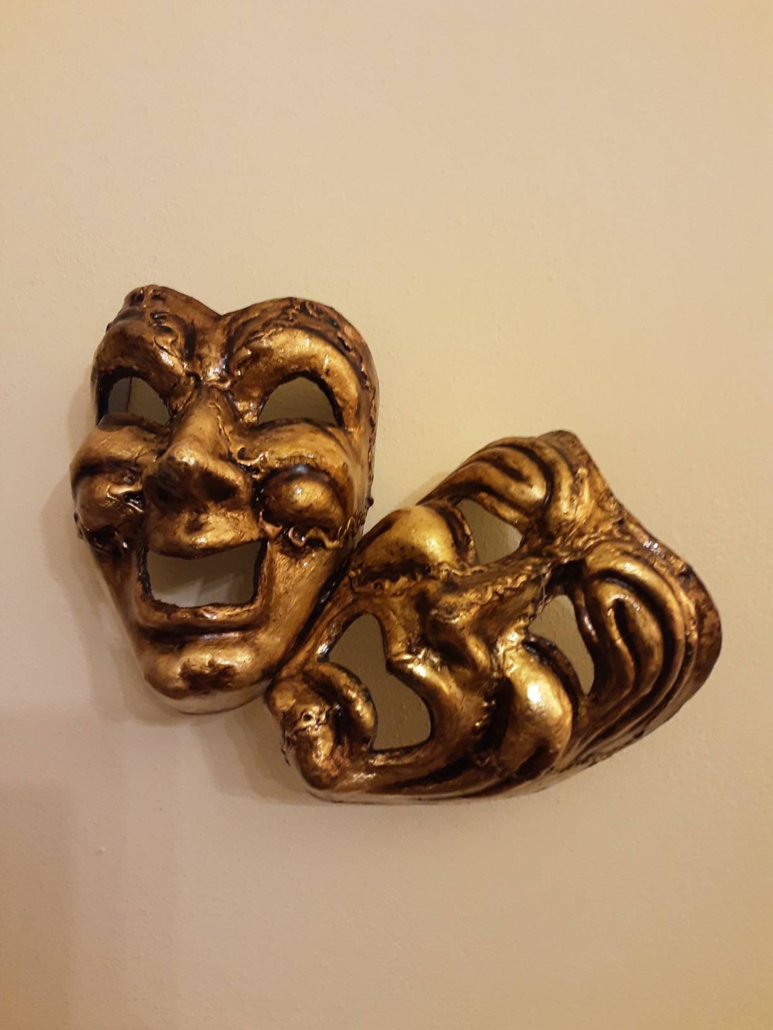 Tragic Mask Comic Mask Tragicomic Mask Handmade in - Etsy