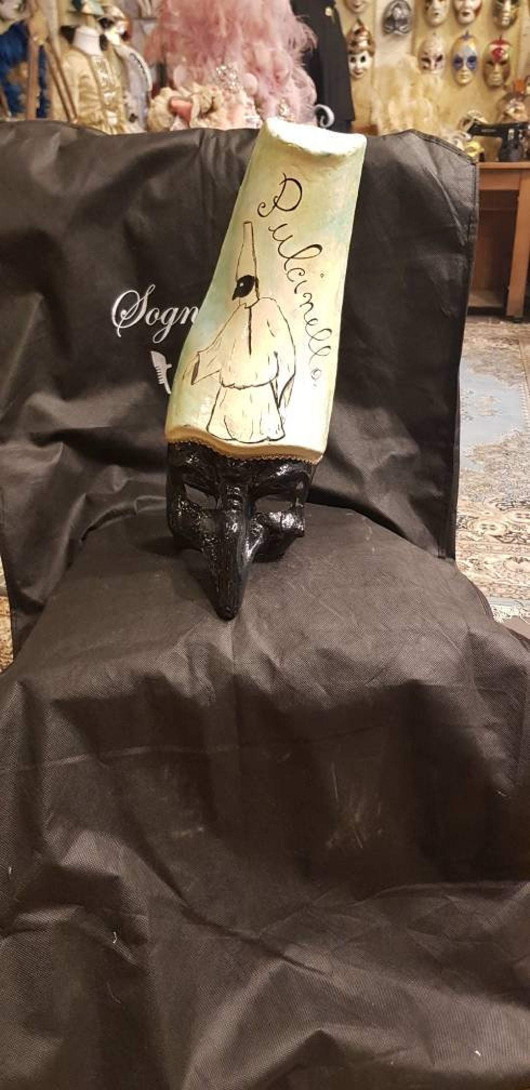 Original Venetian Mask in Hand-painted Puffin, Hand Made,paper Mache ...