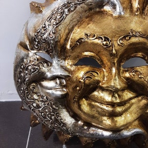 Sole Luna Venetian mask in steppedy paper handmade medium | Etsy