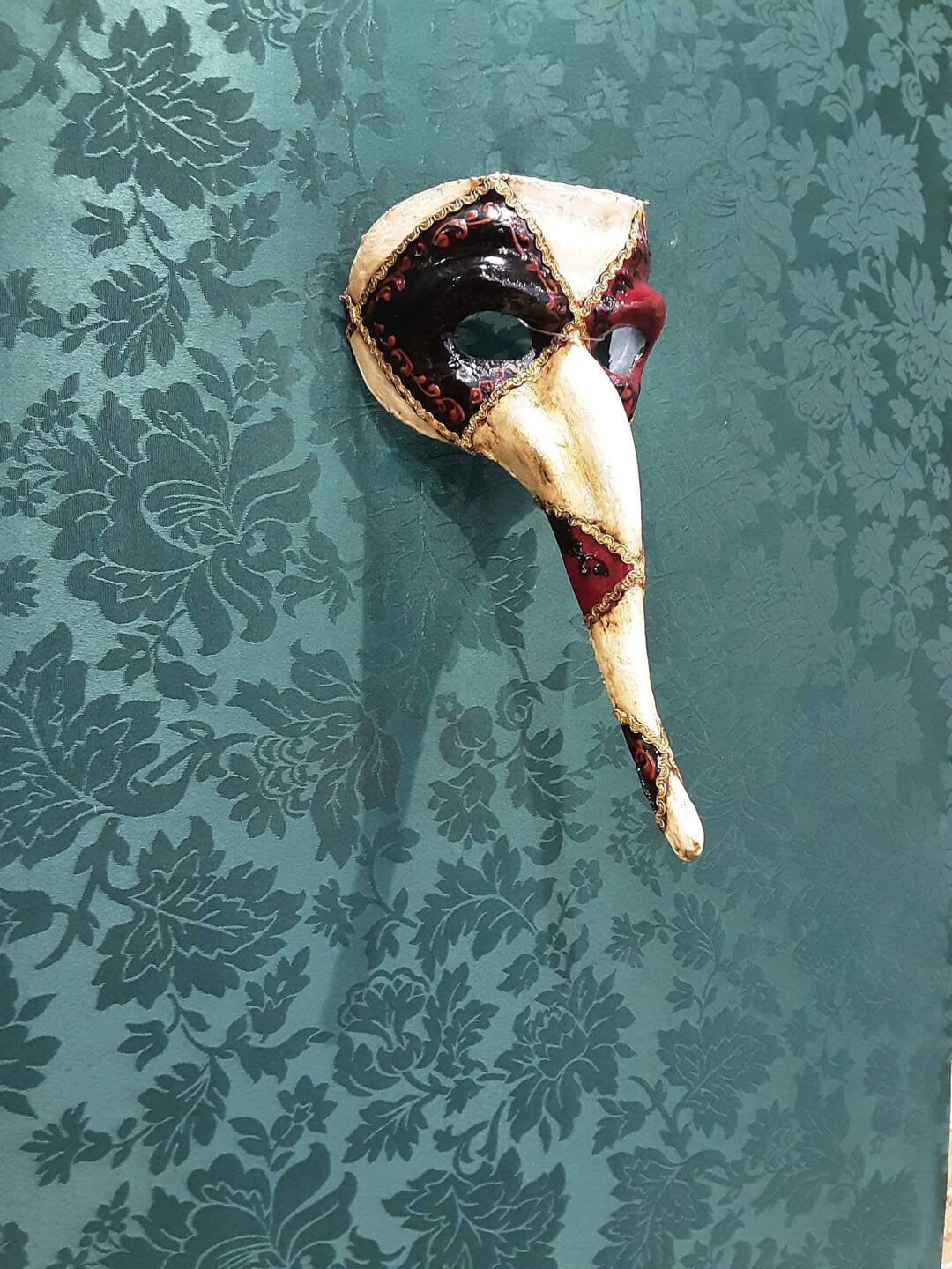 Scaramouche Nose Mask From the Commedia Dell'arte, Handmade With ...