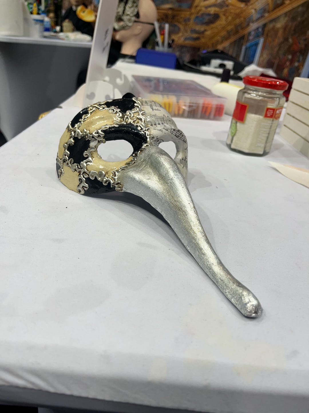 Scaramouche Nose Mask From the Commedia Dell Arte Handmade With Baroque ...