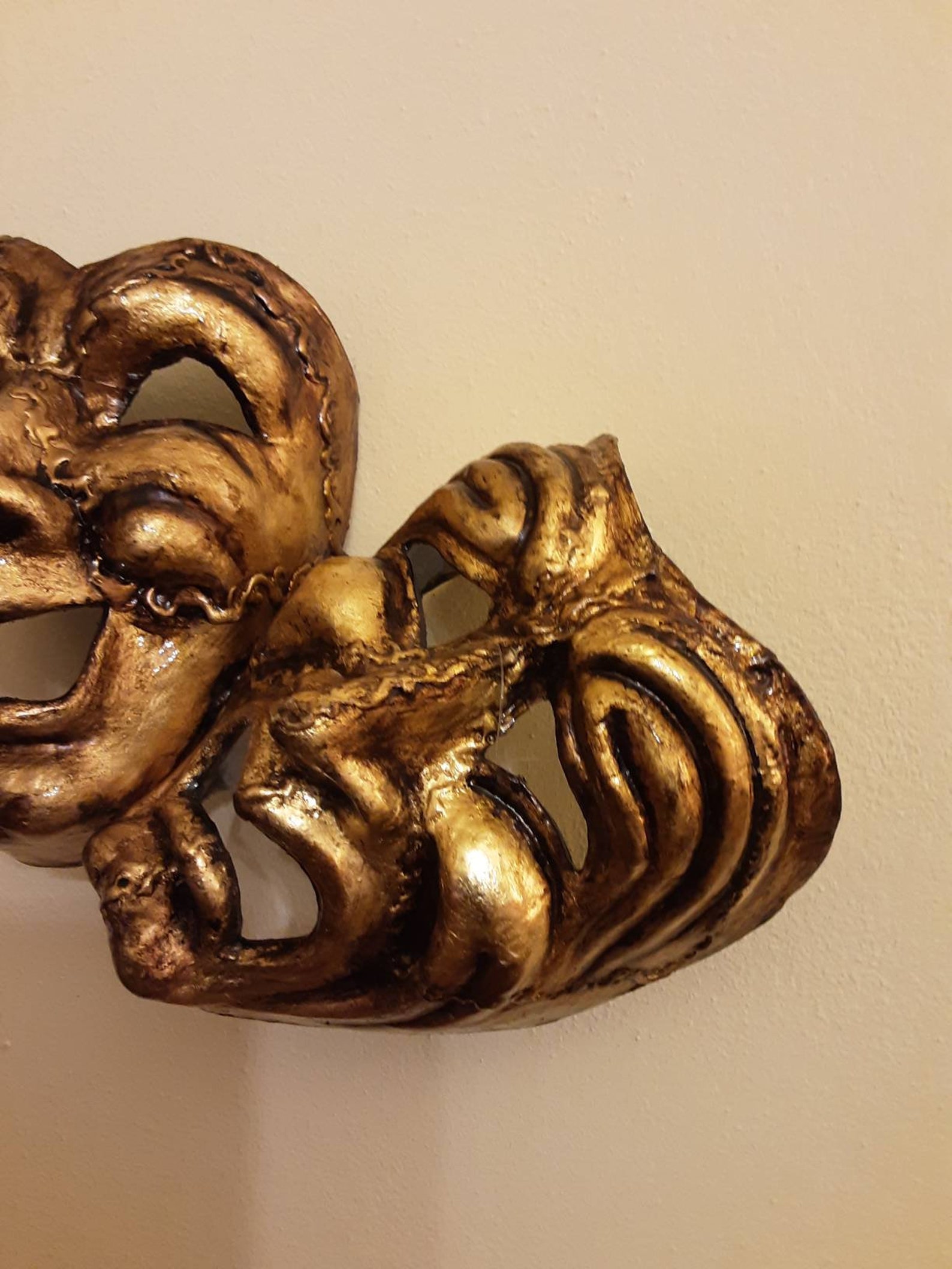 Tragic Mask Comic Mask, Tragicomic Mask Handmade in Papier-mâché, From ...