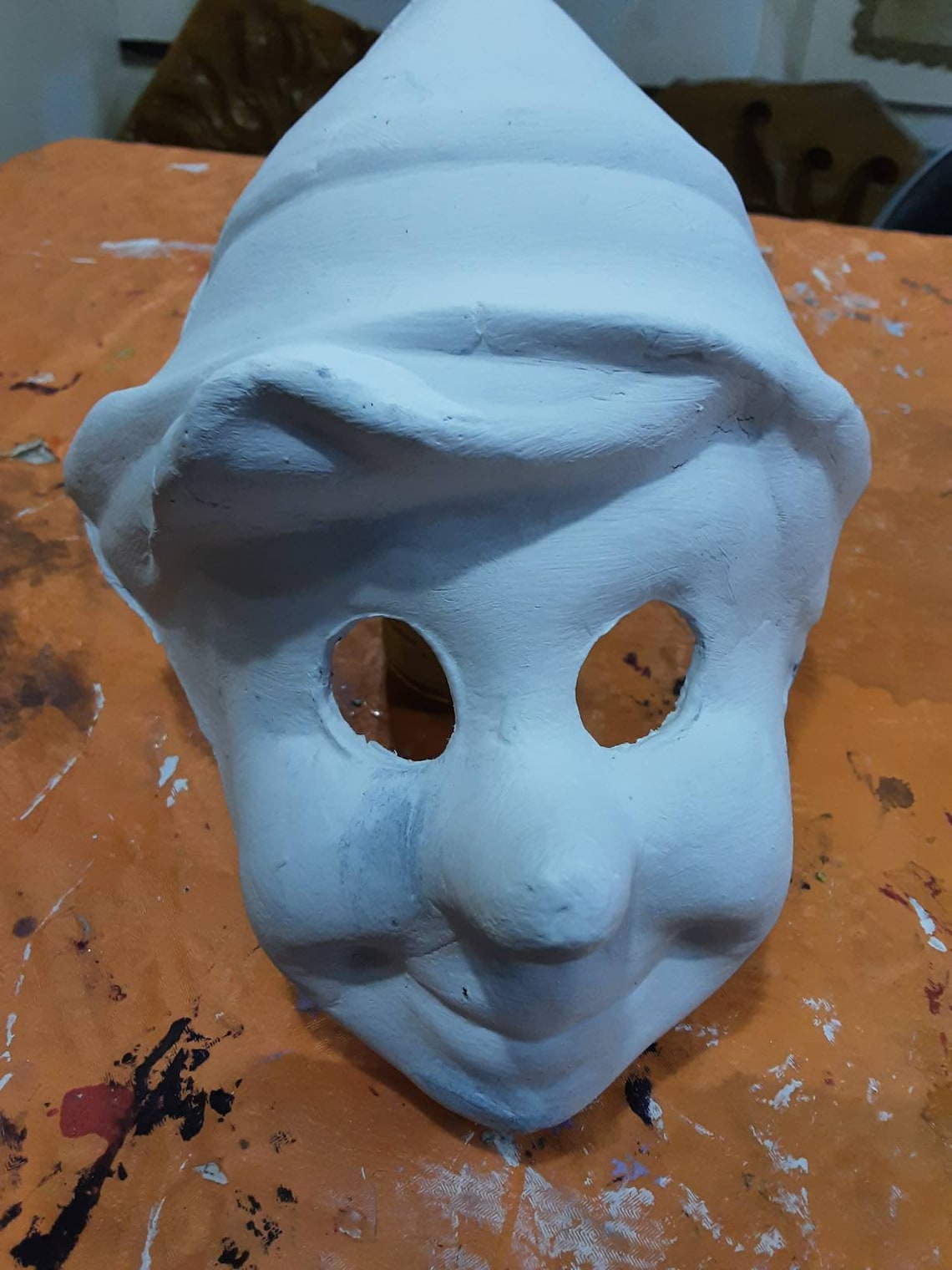 Pinocchio White Venetian mask to be painted inpesta venetian | Etsy