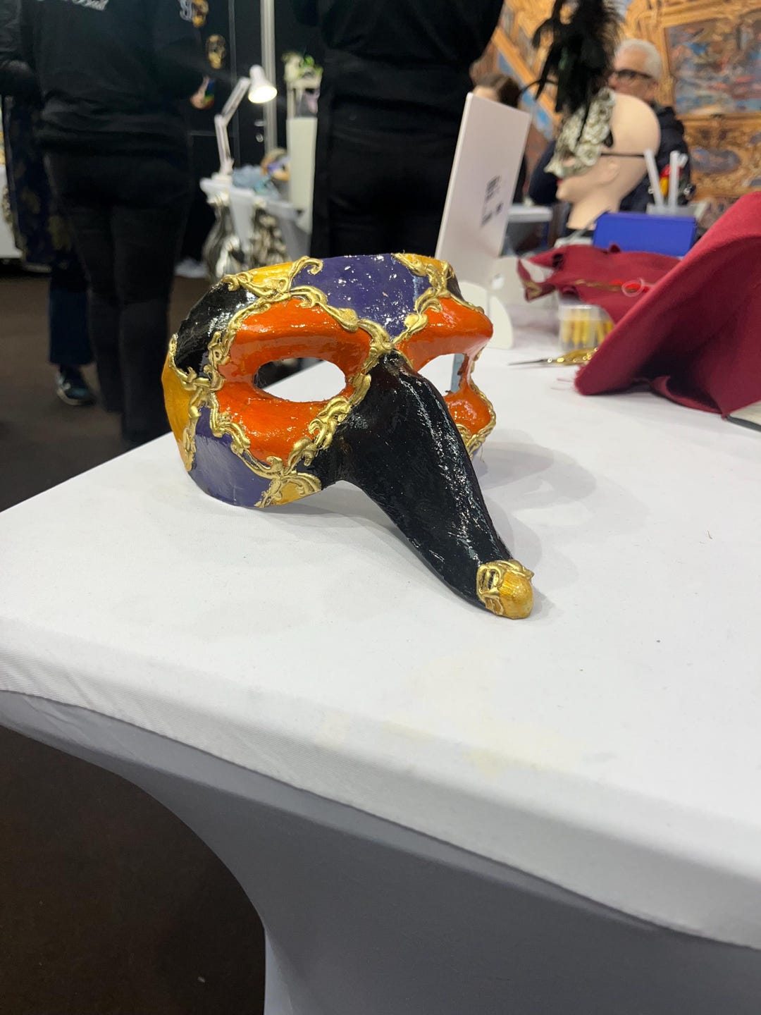 Pulcinella Mask in Papier-mâché Nose of the Commedia Dell Arte Handmade ...